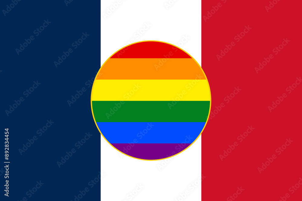 Rainbow flag LGBT pride flag as a symbol of LGBT pride and LGBT social movements as a circle ...