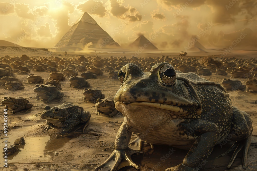 Foto de A plague of Invasion of millions of frogs in Ancient Egypt do ...