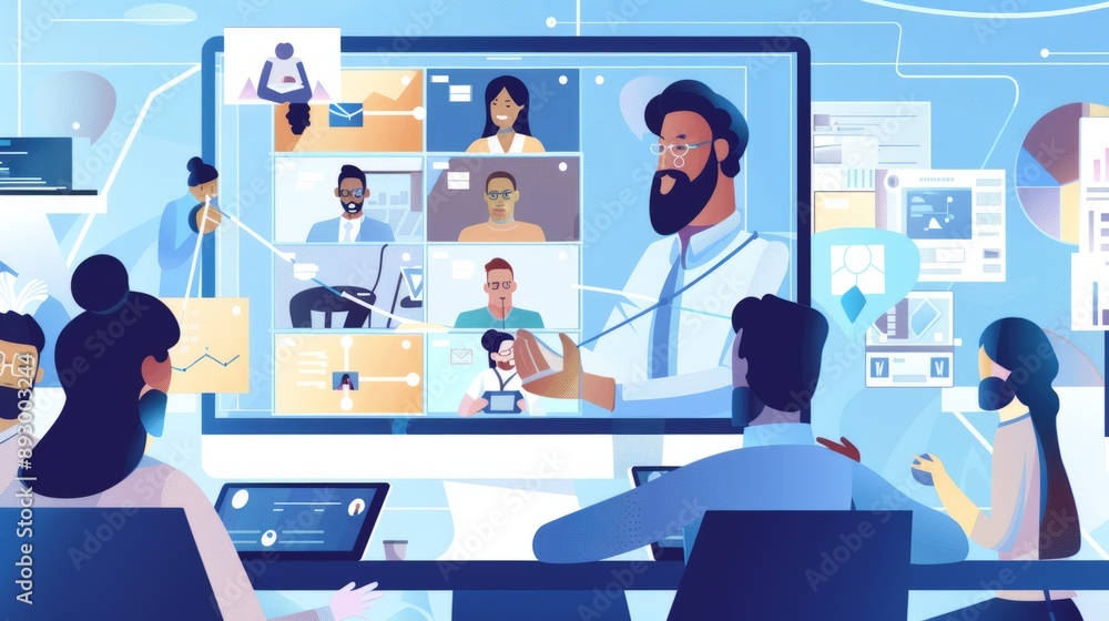 Project Manager Leading Sprint Planning Session For Agile Software Development Team With Task