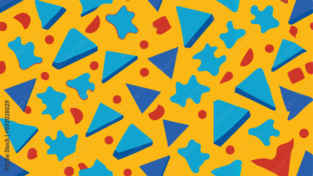 random Abstract organic shape seamless pattern. Flat cartoon background ...