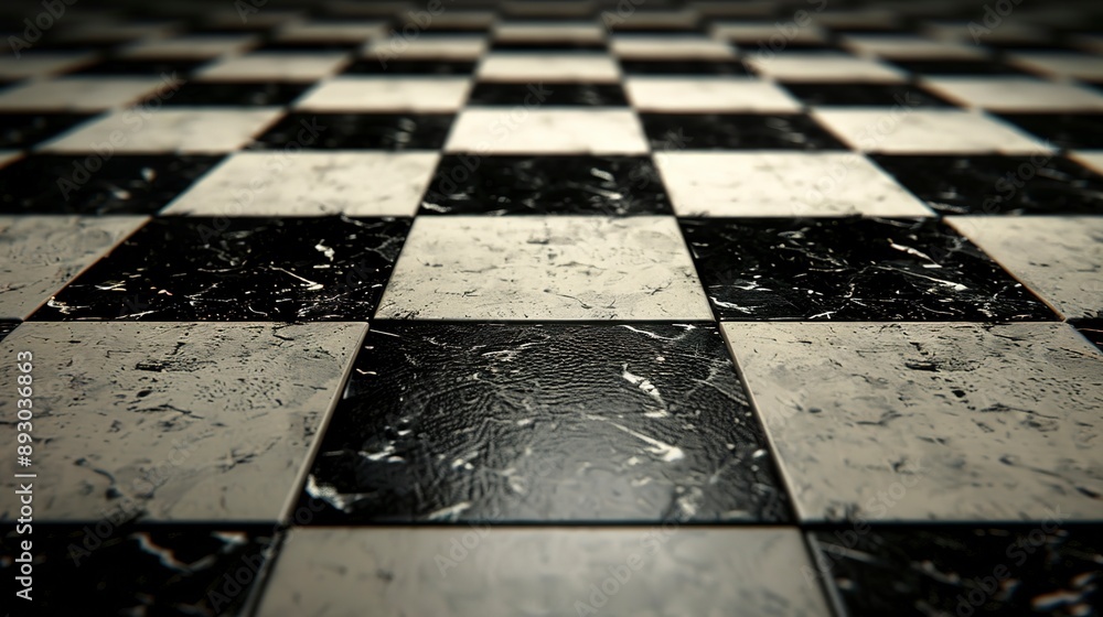 checkerboard chessboard checkered plane in angle perspective tilted ...