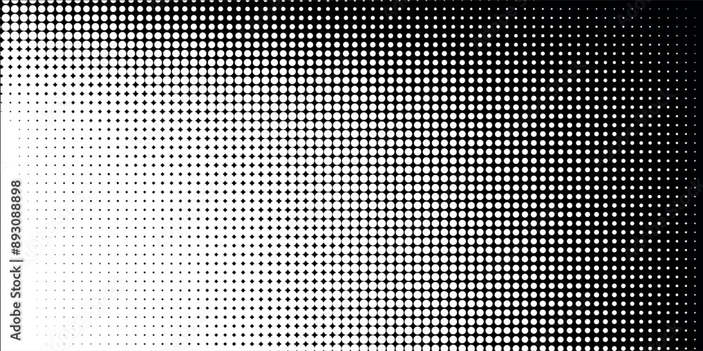 Dot white black pattern gradient texture background. Abstract pop art ...