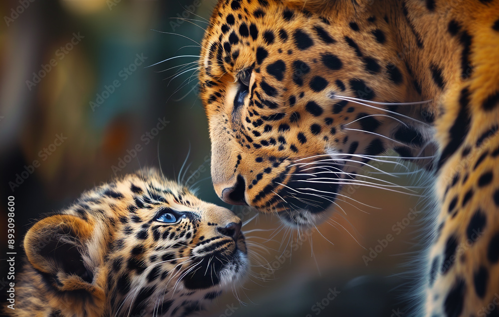 Beautiful Tender Moments of a Majestic Leopard Family Capturing the ...