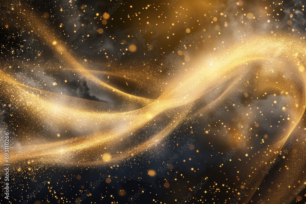 Gold Dust Swirl Elegance, png file of isolated cutout object on ...