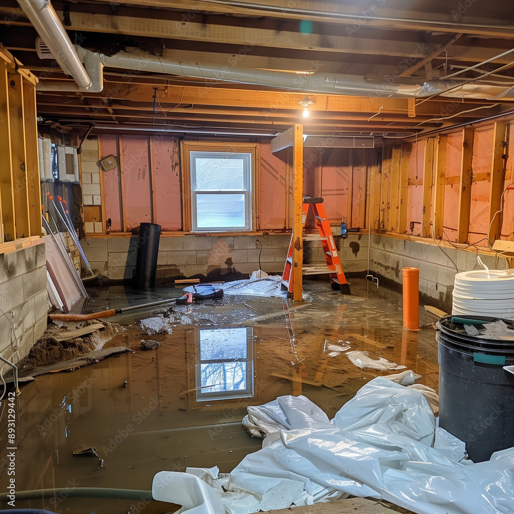 Flooded Basement Repair: Snowmelt and Pipe Burst Cleanup with Future ...
