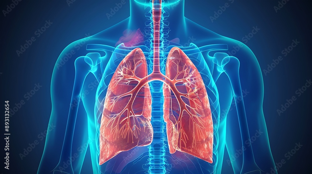 Full-length portrait photo of a medical diagram showing the human ...