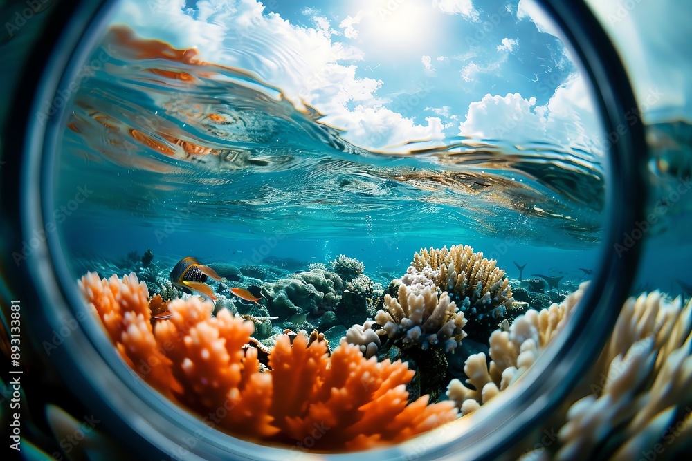 Dive into an ethereal underwater realm with vibrant coral reefs and ...