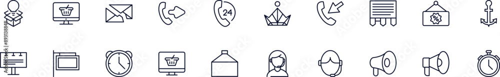 Marketing vector images collection. Simple linear illustration that can ...
