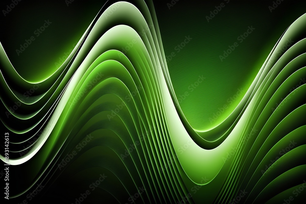 abstract green background with some smooth lines in it (see portfolio ...