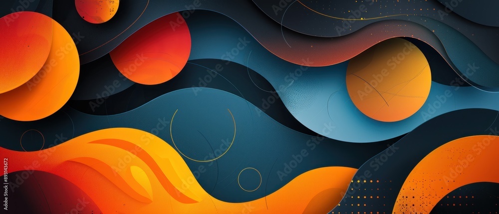 A sophisticated flat illustration design on a premium background ...
