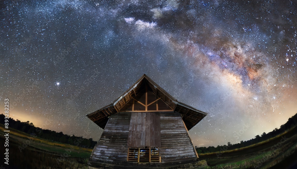 Time-worn and neglected, the abandoned wooden shack stands as a ...