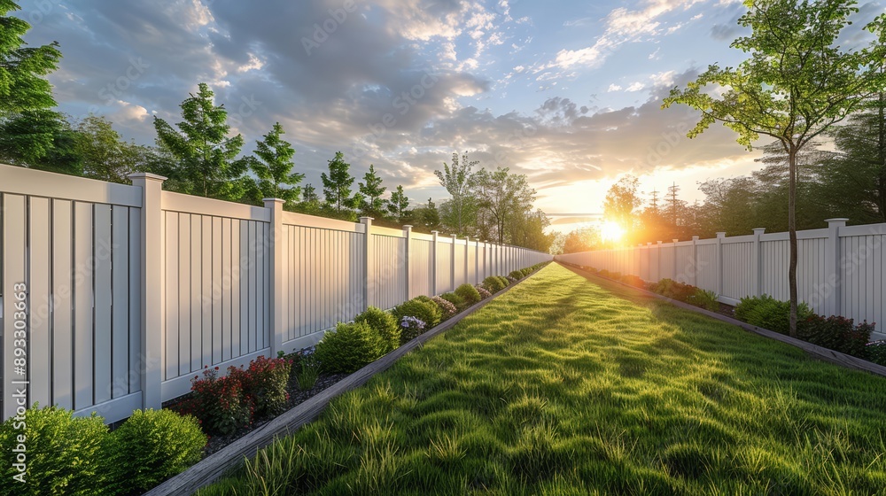 Prefabricated or precast concrete fence, Including empty space on road ...
