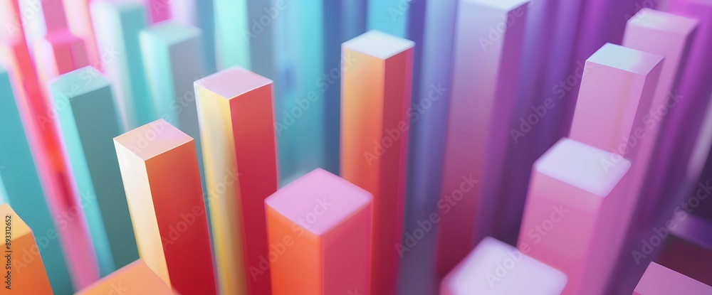 Elementary bar chart with taller columns as values increase, indicating ...