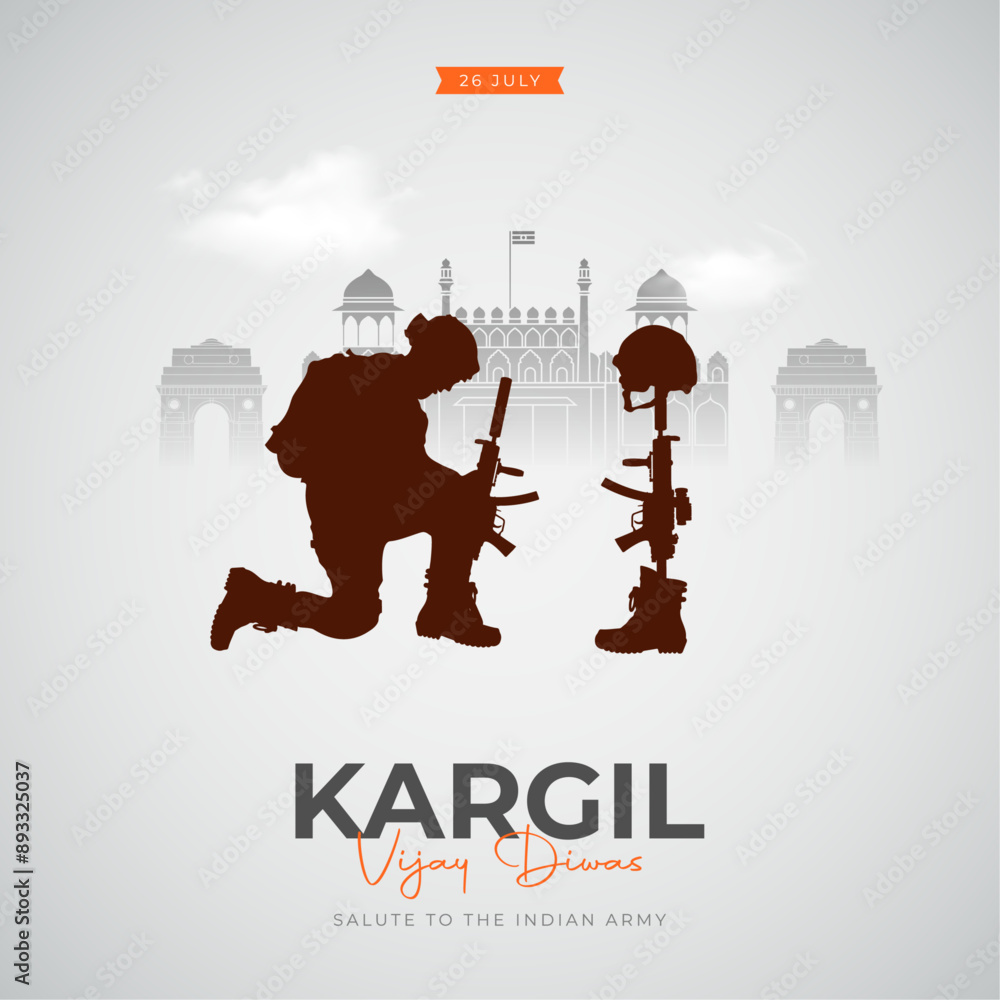 26th July - Kargil Vijay Diwas Post and Greeting Card. Kargil Victory ...