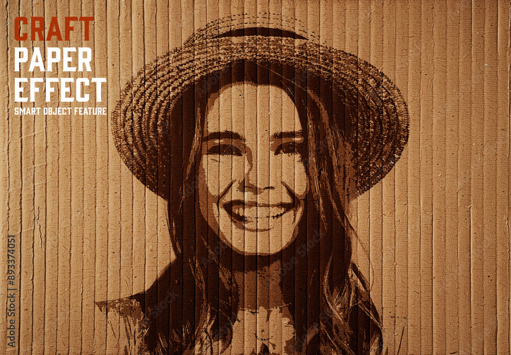 Craft Paper Effect with Generative AI Stock Template | Adobe Stock