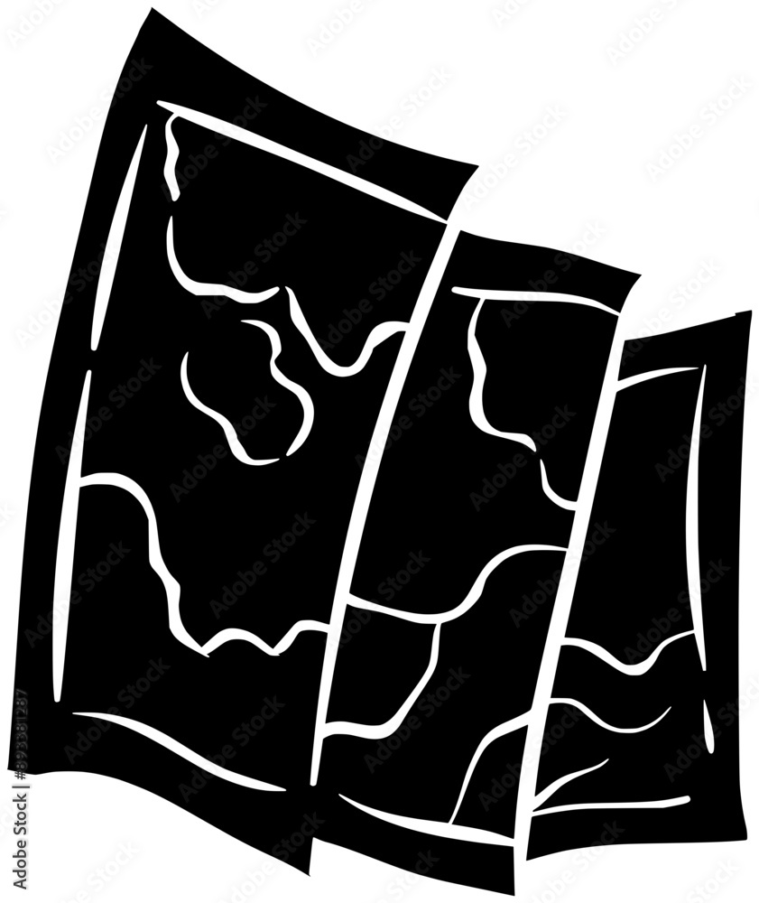 adventure illustration scout silhouette map logo travel icon hiking ...