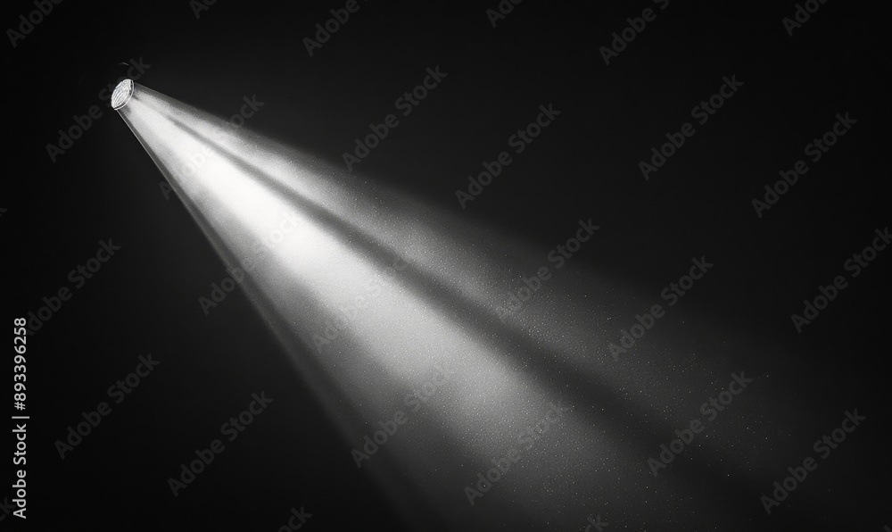Elegant Beam of Light Emerging on Abstract Black Background ...