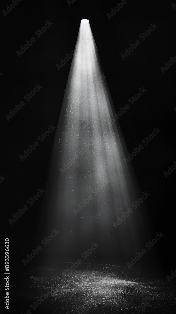 Elegant Beam of Light Emerging on Abstract Black Background ...
