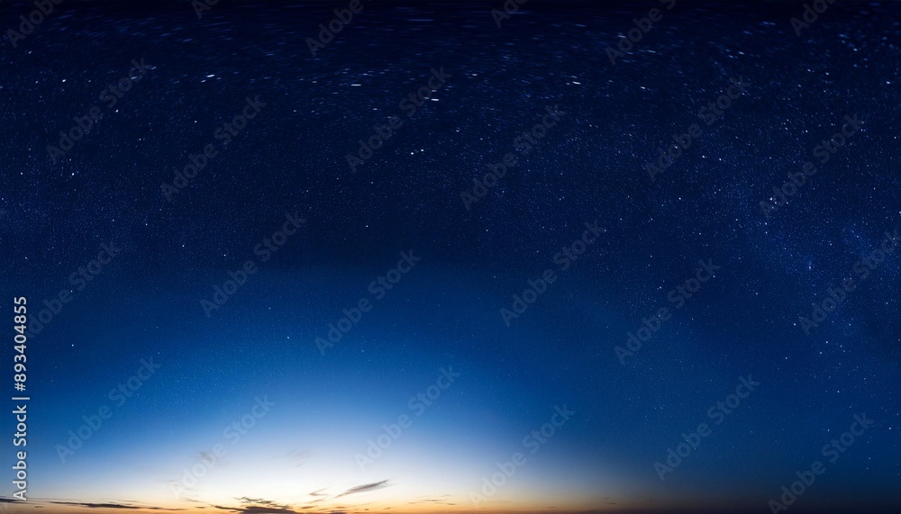 panorama of a dark blue sunset sky at night with stars hdr render use ...
