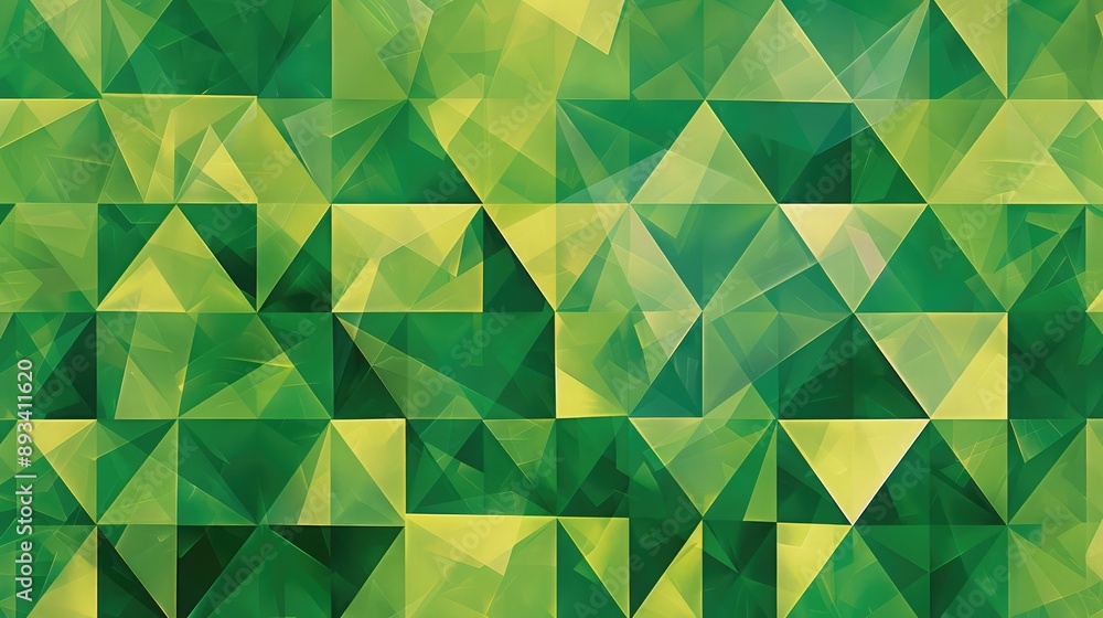 Seamless pattern of geometric shapes,Geometric vector background,green ...