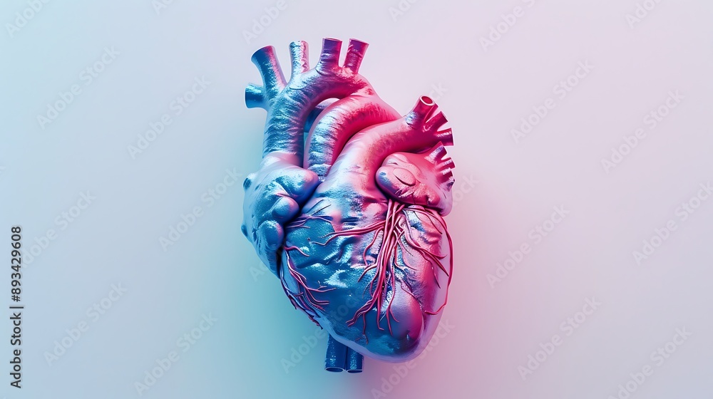 Full-length portrait photo of a human heart illustration in a ...