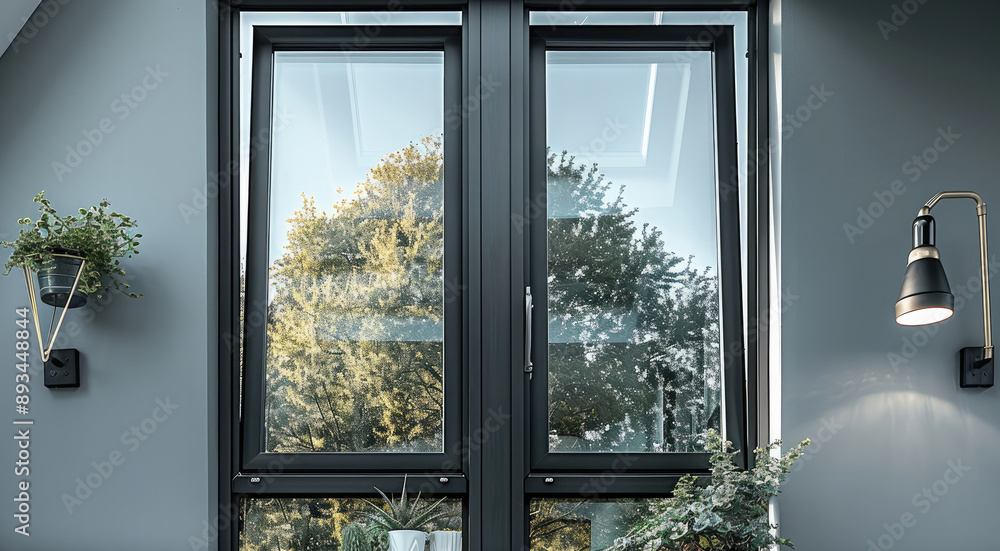 Sophisticated charcoal uPVC windows. The four versions include a small ...