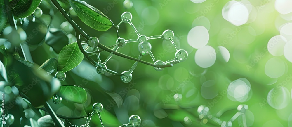 Nature meets science in a plant-themed background showcasing ...