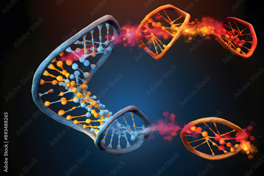 In-Depth Diagram Illustrating the Biochemical Process of DNA ...