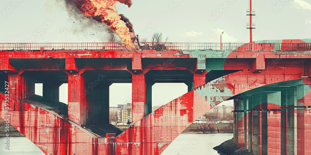 The Burning Bridges: Fire consumes a bridge connecting two cities ...