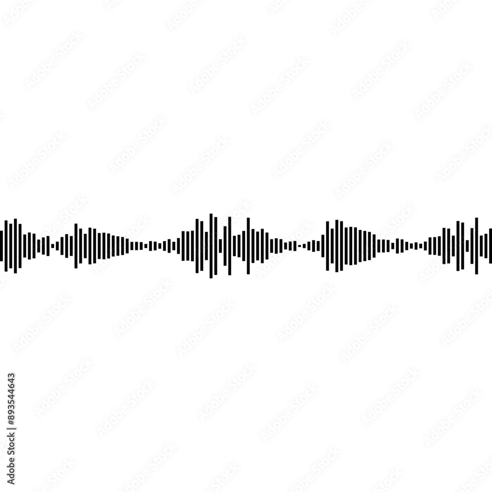 Sound pulsing lines, audio impulse signal, music sound equalizer ...