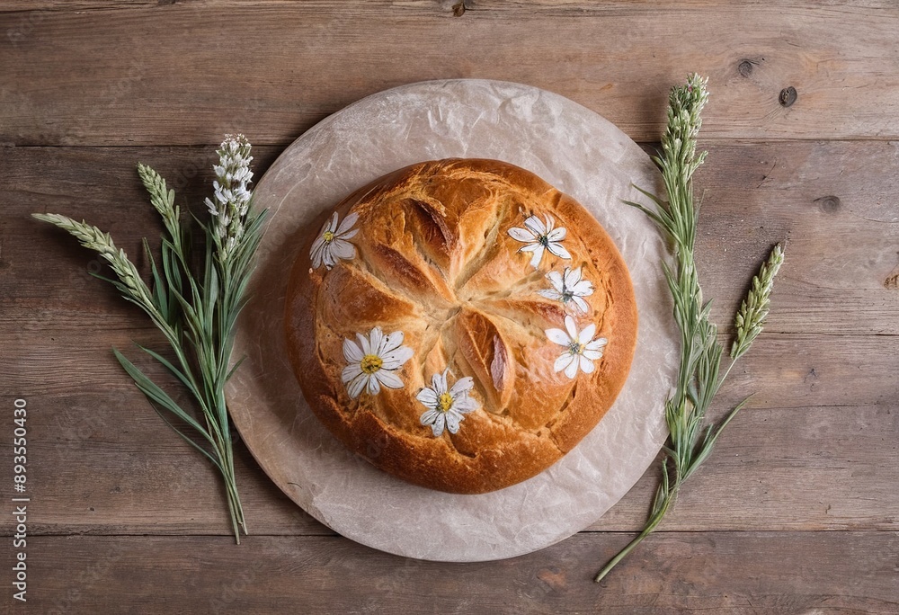 Sourdough Art Bread: Hand-painted Floral Design Elevates Artisan Loaf ...