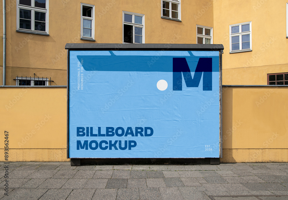 Front View Billboard Mockup Stock Template | Adobe Stock