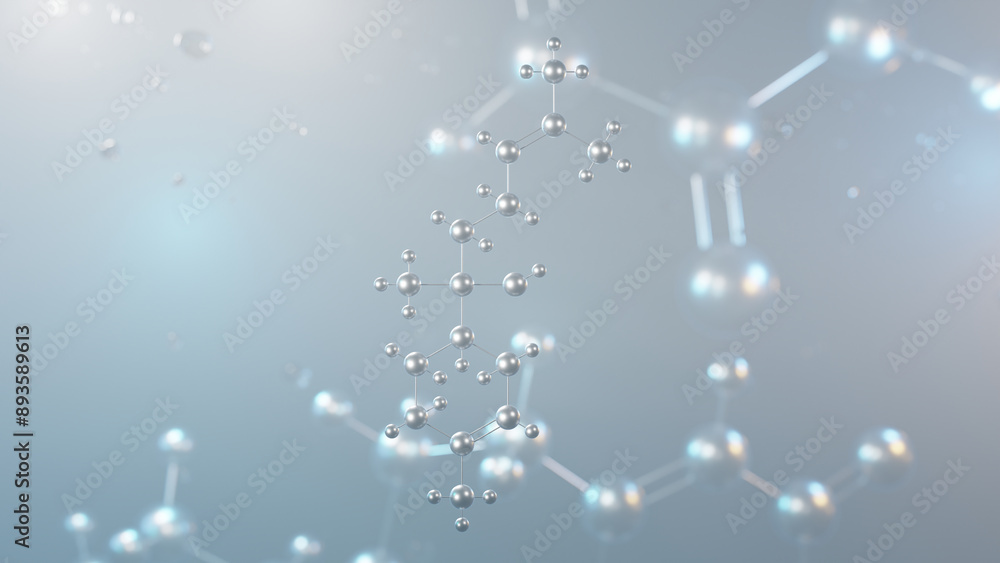 bisabolol molecular structure, 3d model molecule, levomenol, structural ...