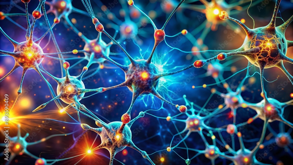 Vibrant molecular structures of serotonin, dopamine, and acetylcholine ...