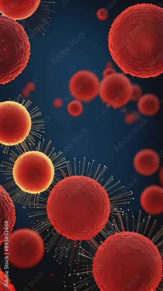 abstract blood cells flow microbiomes micro microscopic parasites virus ...