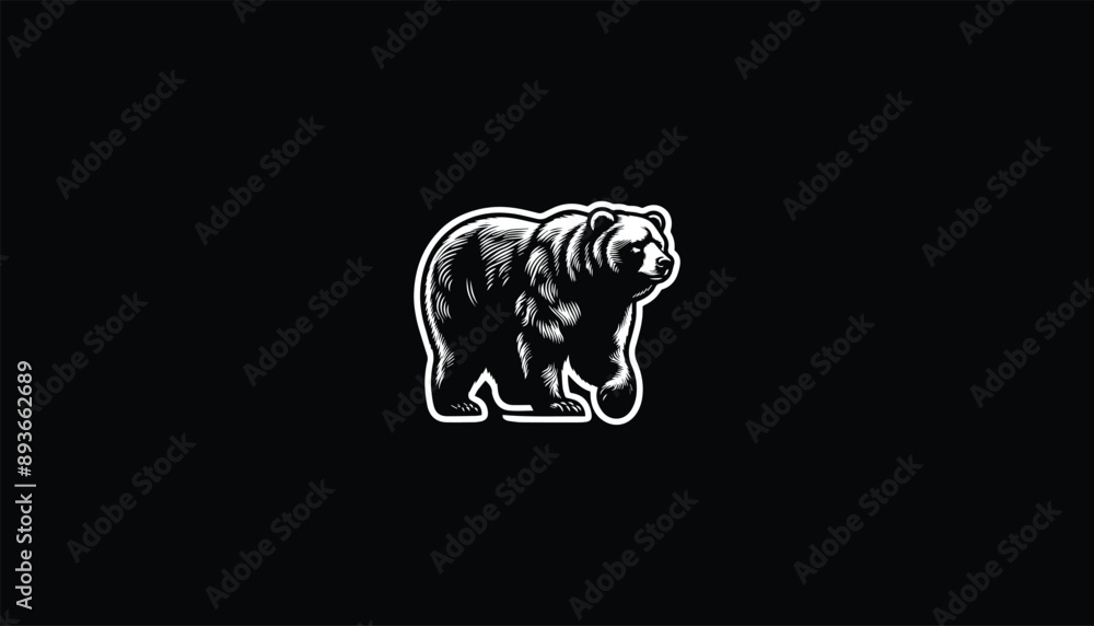 Black bear logo design, Black bear logo, Black bear design, Black bear image, Black bear vector ...