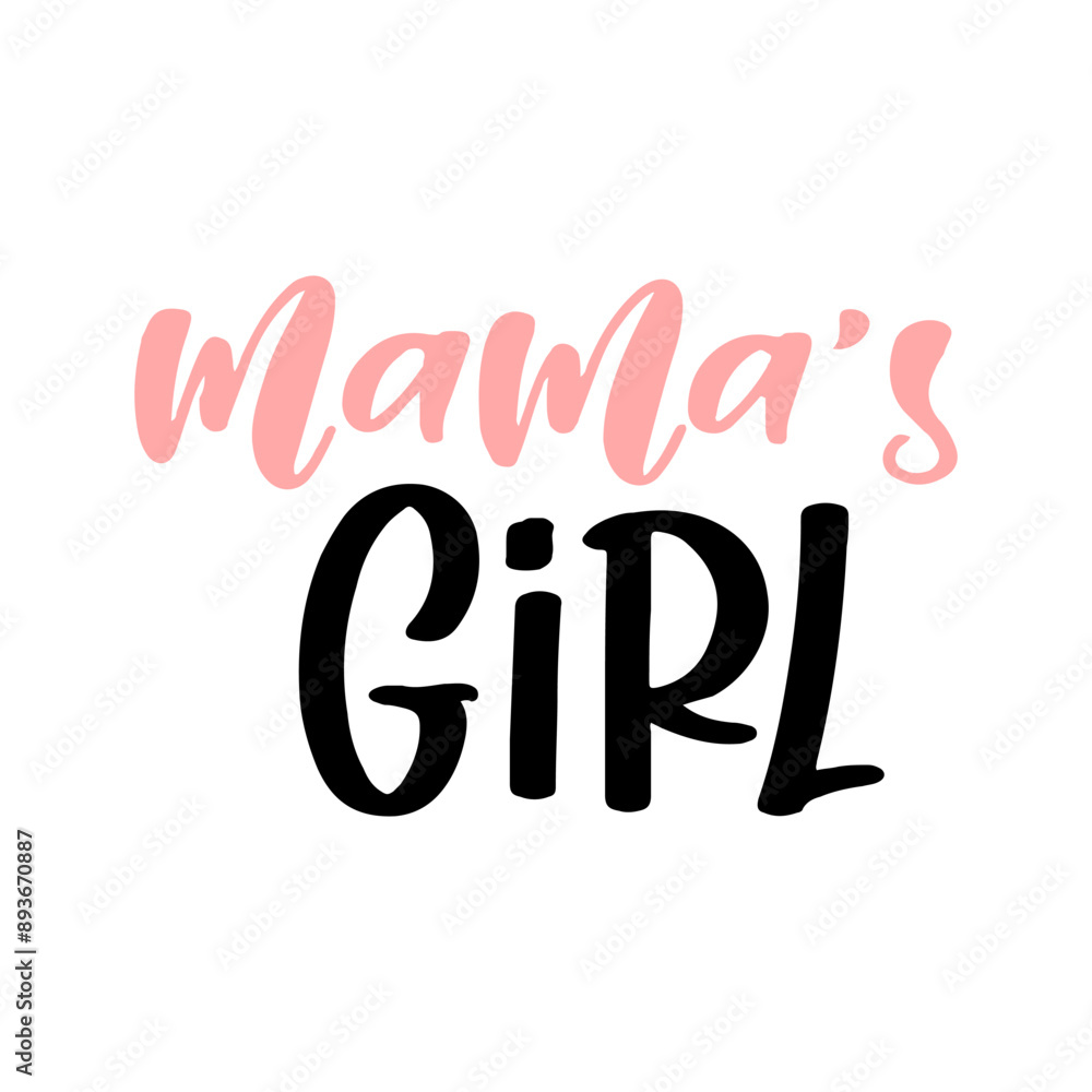 Mama And Me Lettering Quotes. Vector cute typography for baby girl or ...