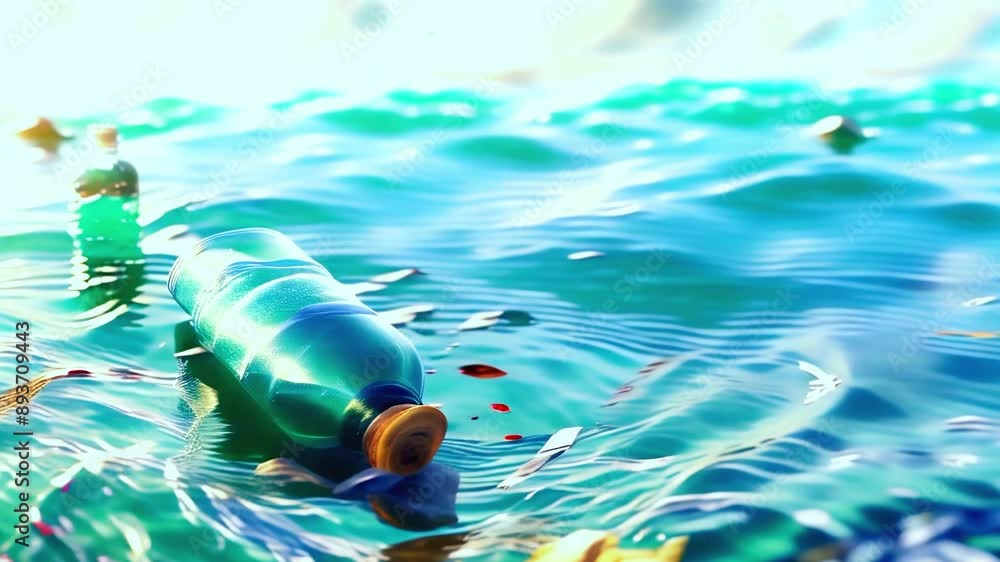 Plastic pollution in ocean floating bottles environmental crisis marine ...