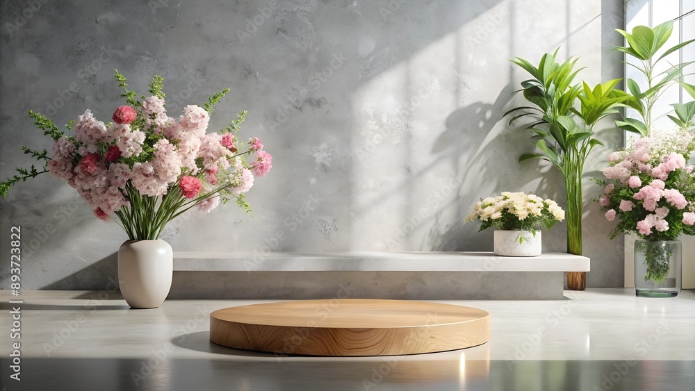 Background Product Podium Studio Wall Abstract Mockup Cosmetic 3d ...