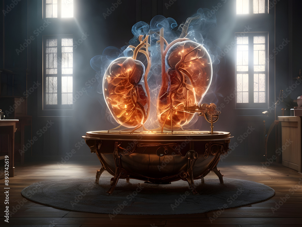 3d rendered illustration of a liver,human heart anatomy,human liver ...