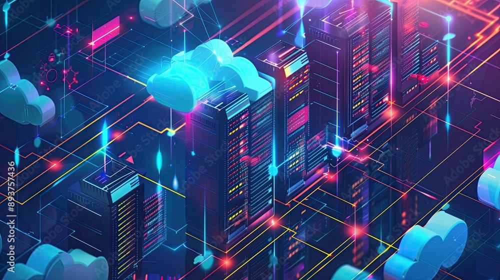 Infrastructure as a Service (IaaS) concept: Virtual servers and ...