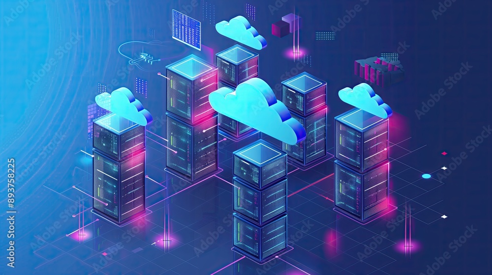 Infrastructure as a Service (IaaS) concept: Virtual servers and ...