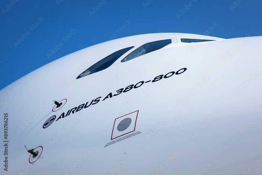Berlin, Germany - June 6 2024: Sensors, static port and pitot tube on ...