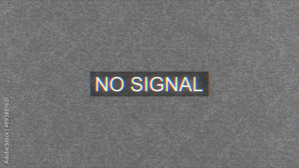 VHS effect - No signal. VHS defects, noise and artifacts, glitches from ...