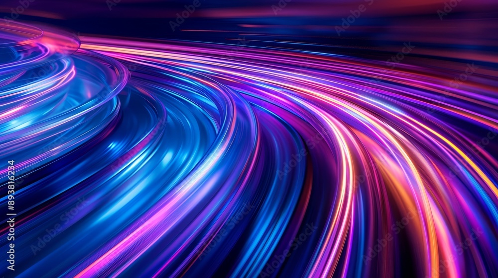Vibrant Trails of Light in Motion - A mesmerizing display of flowing ...