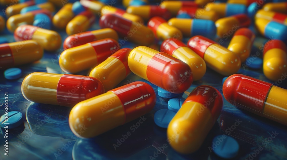 An illustration depicting tramadol and contramal pills, highlighting ...