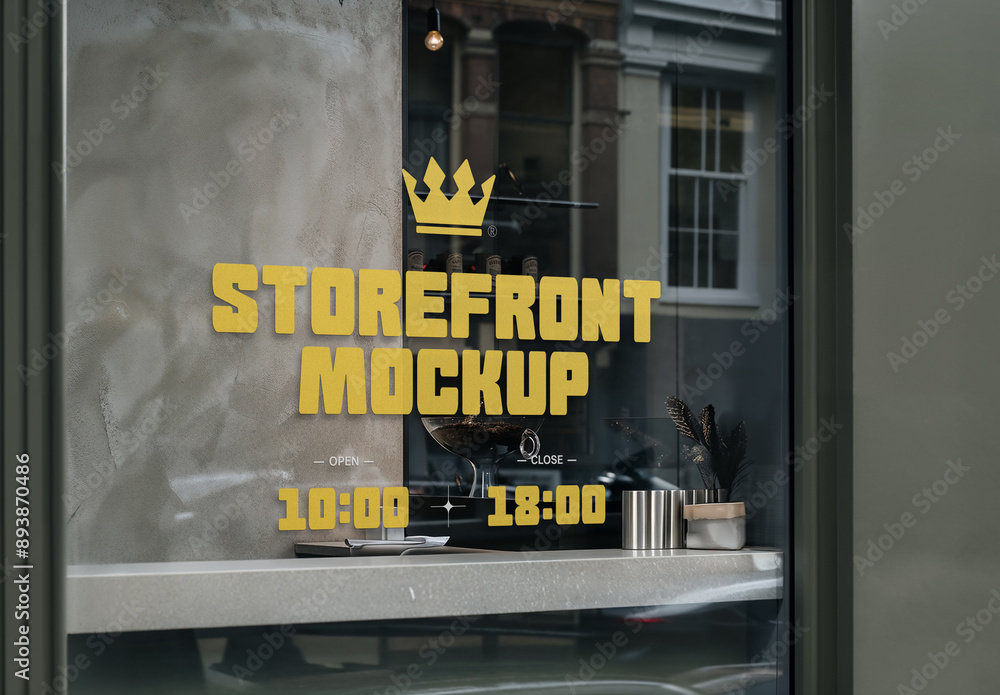 Premium Storefront Window Mockup Stock Template | Adobe Stock
