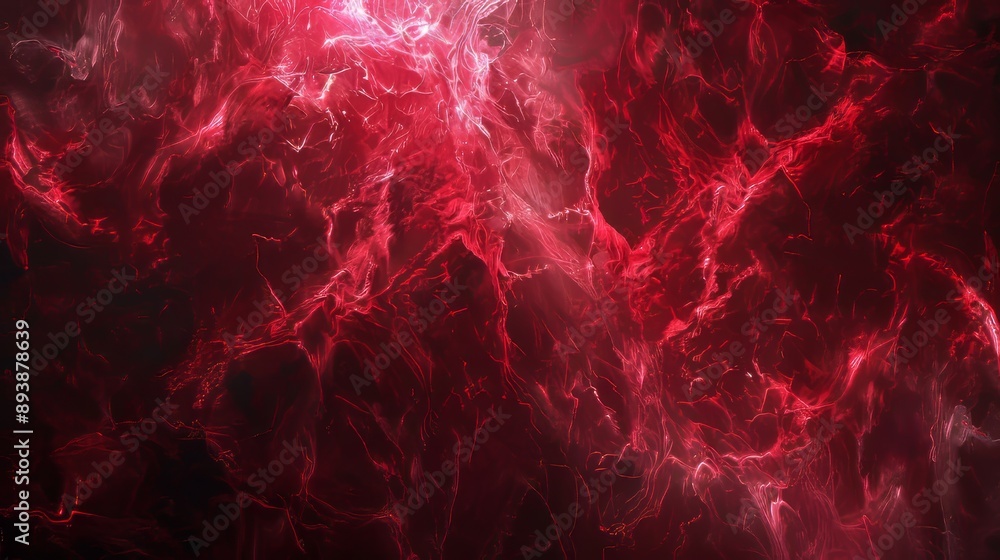 The electric power of lightning isolated on black background. The red ...