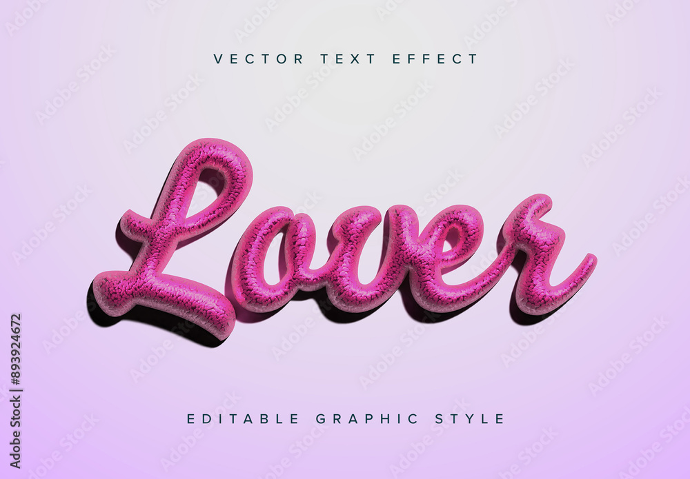 Pink Textured 3D Text Effect Mockup Stock Template | Adobe Stock