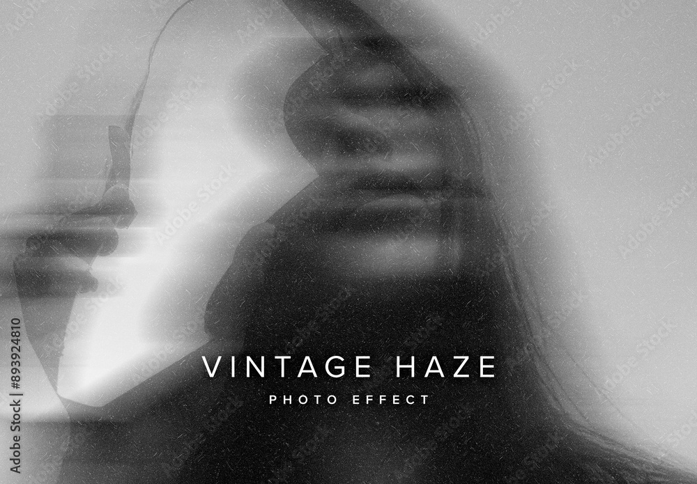 Vintage Smudge Image Effect Mockup Stock Template | Adobe Stock